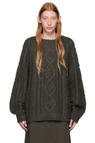 Gray Raglan Sweater by Fear of God ESSENTIALS on Sale