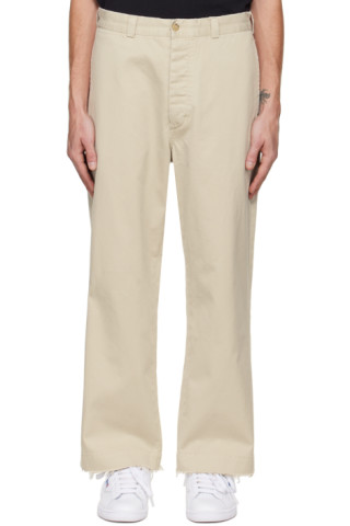 Polo Ralph Lauren: Beige Burroughs Chino Trousers | SSENSE Canada