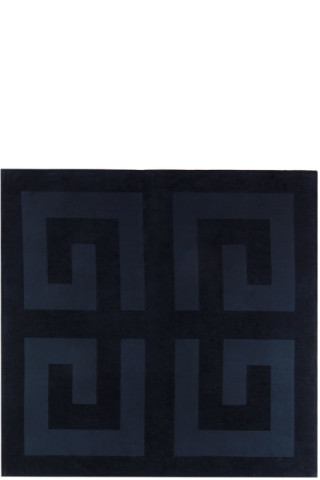 Black 4G Square Towel by Givenchy | SSENSE Canada