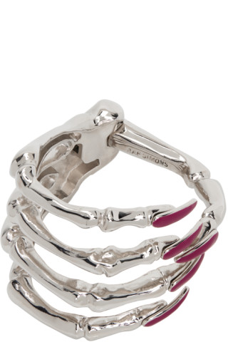 Raf Simons: Silver Skeleton Hand | SSENSE Canada