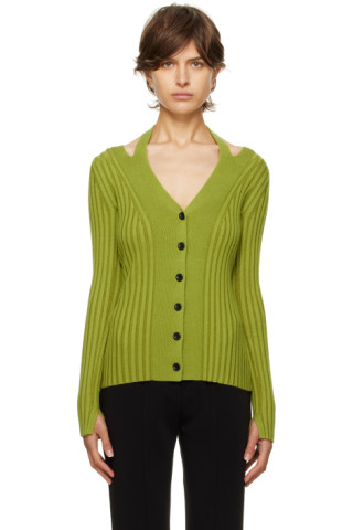 Green Proenza Schouler White Label Halter Cardigan by Proenza Schouler ...