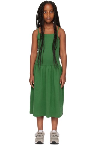 SSENSE Exclusive Kids Green Lapointe Dropwaist Dress by Gil Rodriguez ...