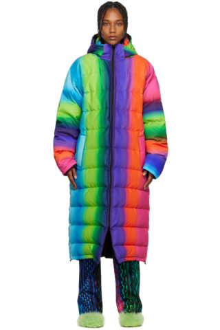 Multicolor Gradient Down Coat by AGR on Sale