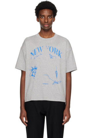 Commission: Gray New York Postcard T-Shirt | SSENSE Canada