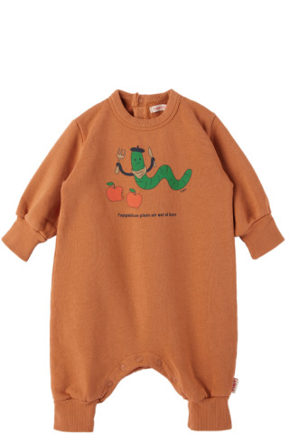 Baby Orange 'L'Appétit' Jumpsuit by TINYCOTTONS | SSENSE