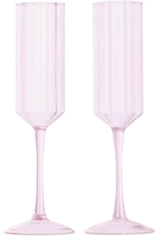 Pink Wave Flute Set by Fazeek on Sale