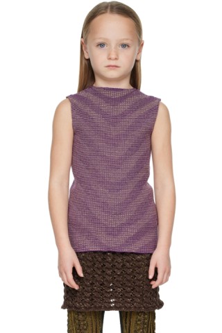 SSENSE Exclusive Kids Purple Lenticular Tank Top by Isa Boulder on Sale