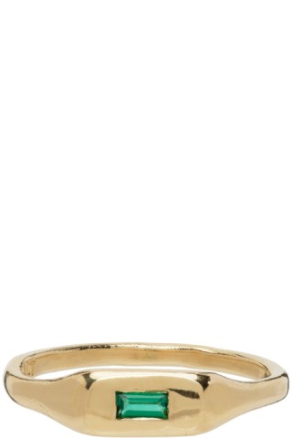 Seb Brown: Gold Pill Ring | SSENSE Canada