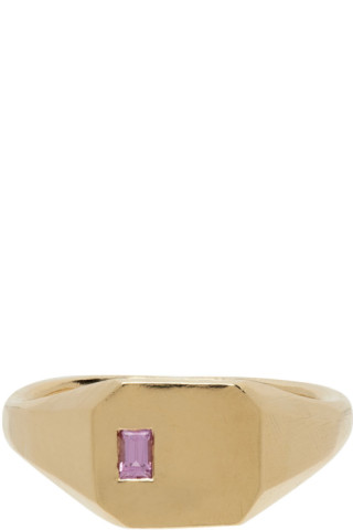 Seb Brown: Gold Angle Ring | SSENSE Canada
