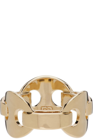 Paco Rabanne: Gold Eight Nano Ring | SSENSE Canada