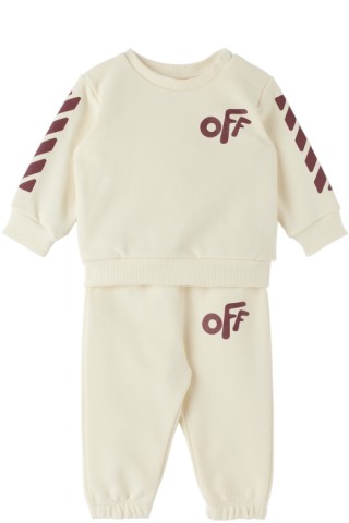 Baby Off-White Rounded Sweatshirt & Lounge Pants by Off-White on Sale