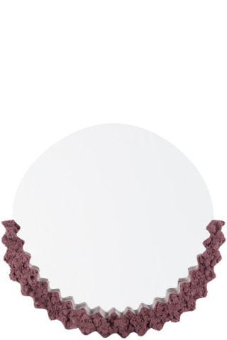 Purple Medium Raw Edge Mirror by Charlotte Kidger | SSENSE UK