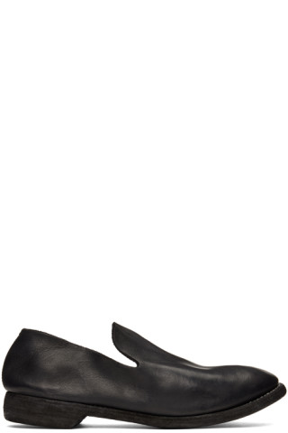 Black 100 Loafers by Guidi on Sale