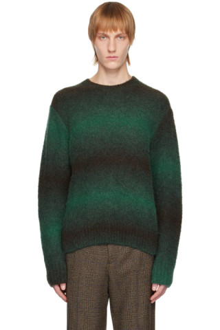 Green Striped Sweater by WOOYOUNGMI on Sale