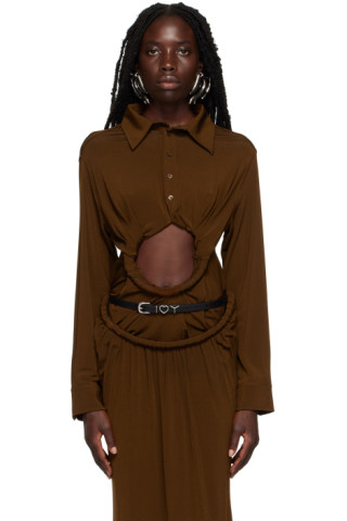 Brown Infinity Shirt by Y/Project on Sale