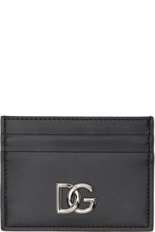 Dolce & Gabbana: Black DG Card Holder | SSENSE UK