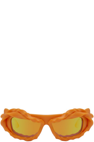 Orange Twisted Sunglasses by Ottolinger on Sale