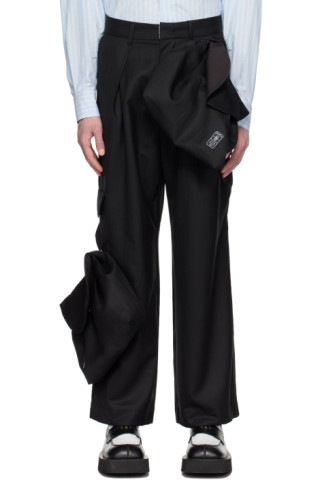 ADER error: Black Tard Cargo Pants | SSENSE UK