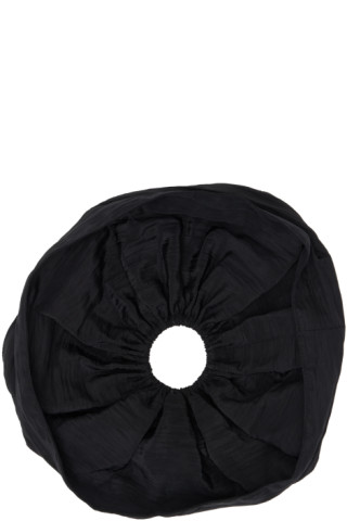 Voranida: Navy Gathered Scrunchie | SSENSE Canada