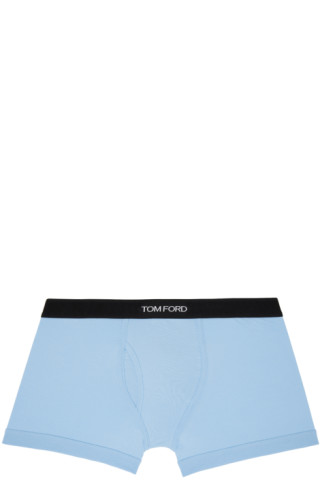 TOM FORD: Blue Jacquard Boxers | SSENSE UK
