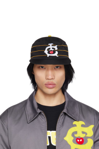 Black Baseball Pillbox Cap by ICECREAM on Sale