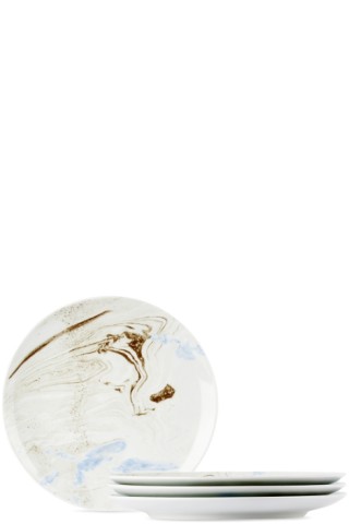 Gray Natural Dinner Plate Set, 4 pcs by Misette on Sale