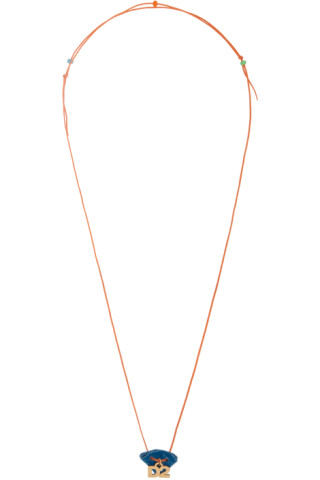 Orange D2 Surf Necklace by Dsquared2 on Sale