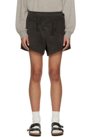 Essentials: Gray Drawstring Shorts | SSENSE