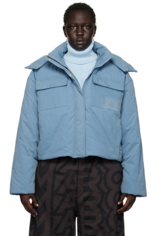Blue Padded Jacket by Marc Jacobs on Sale