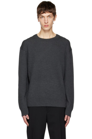 Theory: Gray Lamar Sweater | SSENSE UK