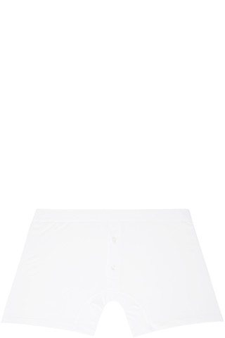 White Two-Button Boxers by Comme des Garçons Shirt on Sale