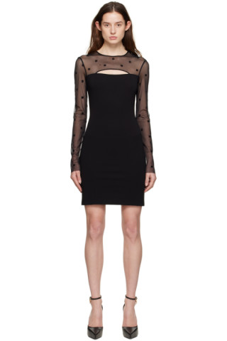 Givenchy: Robe courte noire à découpe | SSENSE France