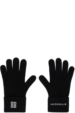 Givenchy: Black 4G Gloves | SSENSE UK