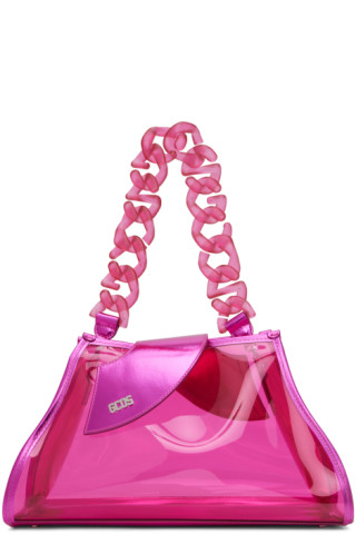 GCDS: Pink Medium Comma Bag | SSENSE Canada