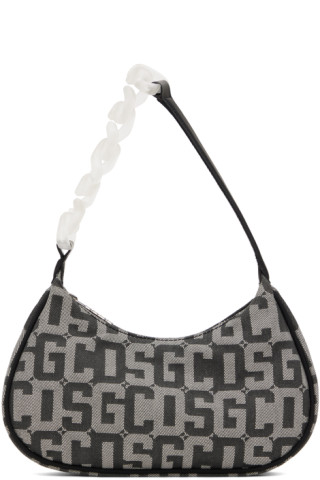 GCDS: Black Monogram Bag | SSENSE UK