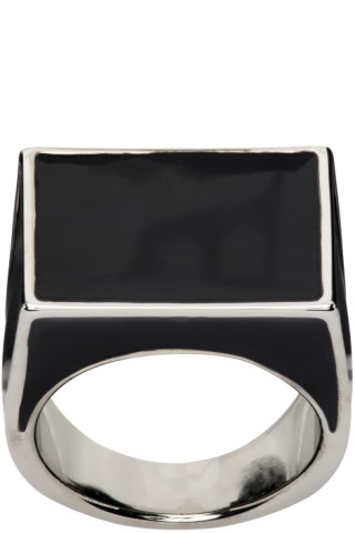 Black M Ring by Dries Van Noten on Sale