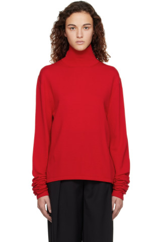 The Row: Col roulé Carlus rouge | SSENSE France