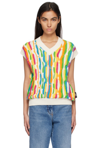 Multicolor Jacquard Vest by MSGM on Sale