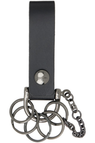 Yohji Yamamoto: Black Discord Keychain | SSENSE UK
