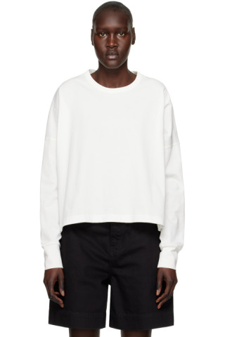 Studio Nicholson: White Loop Long Sleeve T-Shirt | SSENSE Canada