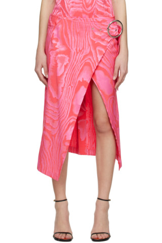 Pink Side Split Midi Skirt by Marques Almeida on Sale