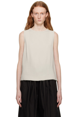 Off-White Raw Tank Top by BITE on Sale