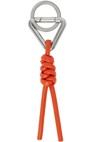 Bottega Veneta: Orange Triangle Key Ring | SSENSE UK