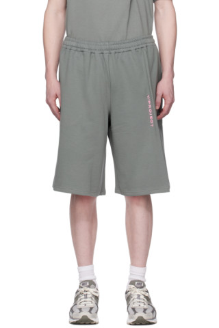 Y/Project: Gray Pinched Shorts | SSENSE Canada