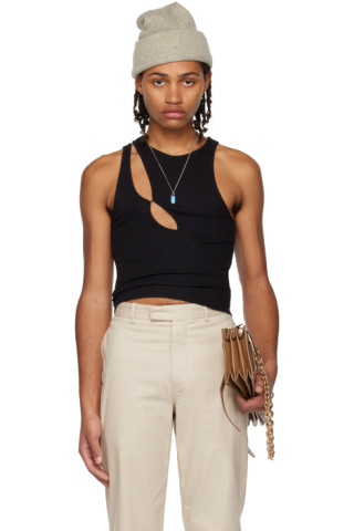 K.NGSLEY: Black R3 Tank Top | SSENSE UK
