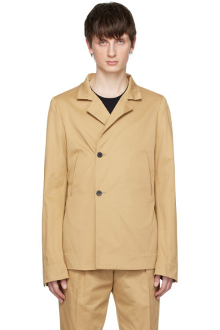 Beige Double-Breasted Blazer by SAPIO on Sale