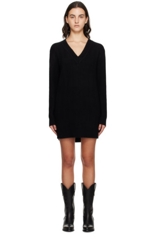 Robe courte Durham noire rag & bone en solde