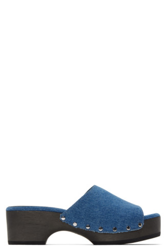 Navy Mara Clogs by rag & bone on Sale