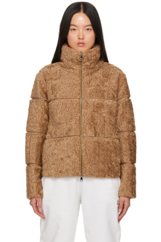 Moncler: Tan Segura Down Jacket | SSENSE Canada