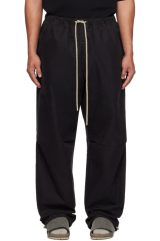 Essentials: Black Relaxed Pants | SSENSE UK